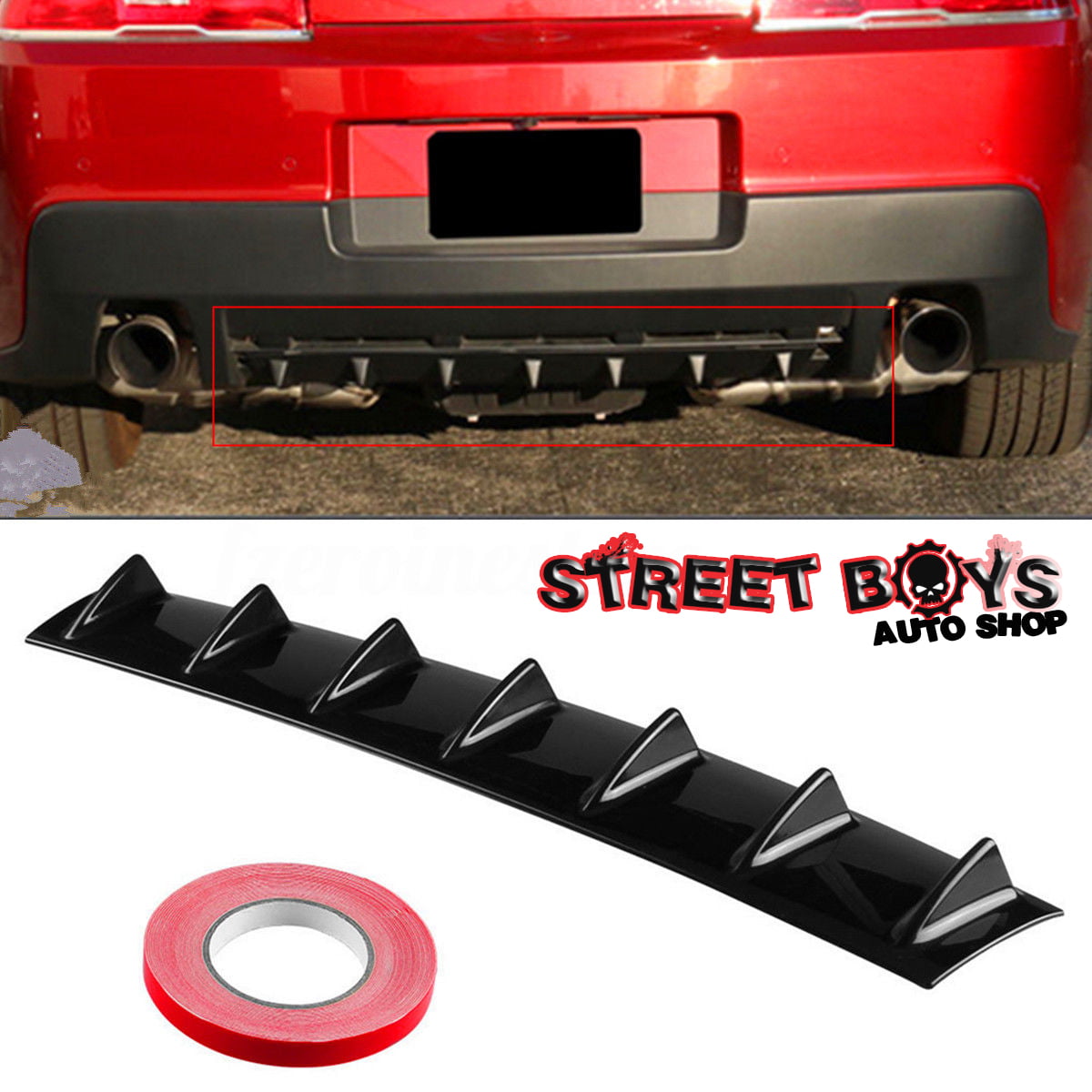 UNIVERSAL SPOILER ΔΙΑΧΥΤΗΣ ΠΙΣΩ ΠΡΟΦΥΛΑΚΤΗΡΑ (7 FINS) - STREET BOYS ...