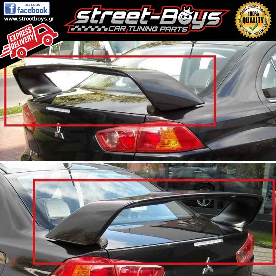 ΑΕΡΟΤΟΜΗ [EVO TYPE] SPOILER MITSUBISHI LANCER 10 - STREET BOYS - CAR ...