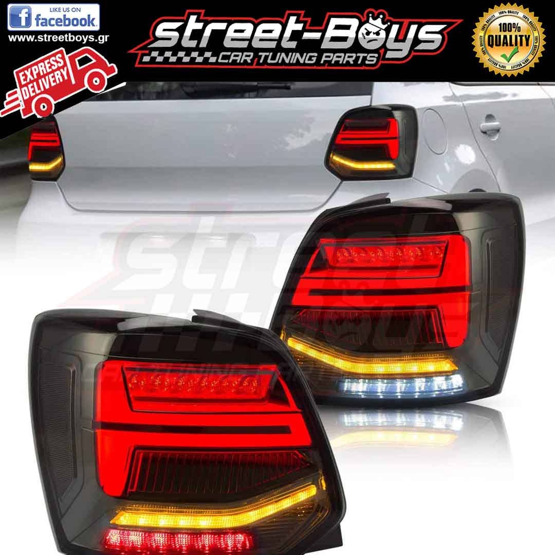 ΦΑΝΑΡΙΑ ΠΙΣΩ [SEQ LED] *BLACK* ΜΕ ΔΥΝΑΜΙΚΗΣ ΑΚΟΛΟΥΘΙΑΣ ΦΛΑΣ VW POLO 6R ...