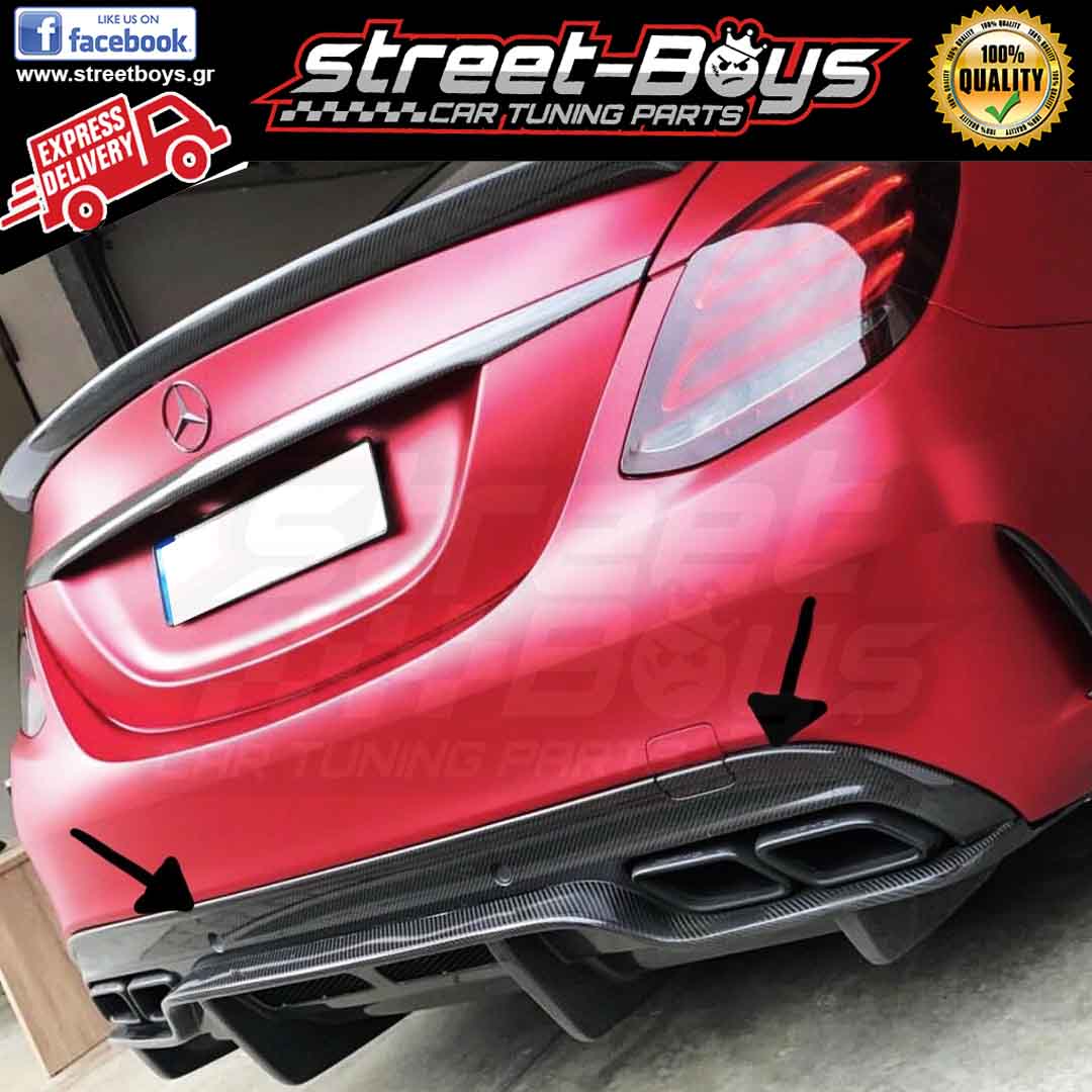 SPOILER [CARBON] ΔΙΑΧΥΤΗΣ ΠΙΣΩ ΠΡΟΦΥΛΑΚΤΗΡΑ MERCEDES BENZ W205 C63 ...