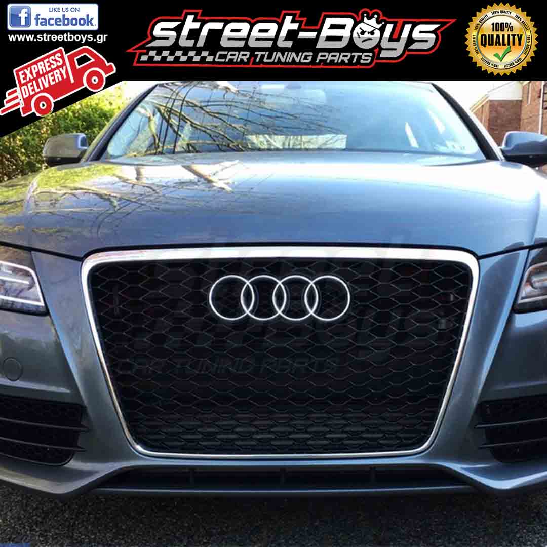 ΜΑΣΚΑ [RS4 TYPE] ΧΡΩΜΙΟΥ ΠΛΑΙΣΙΟ & ΜΑΥΡΗ ΓΡΙΛΙΑ ΜΠΡΟΣΤΑ ΠΡΟΦΥΛΑΚΤΗΡΑ ...