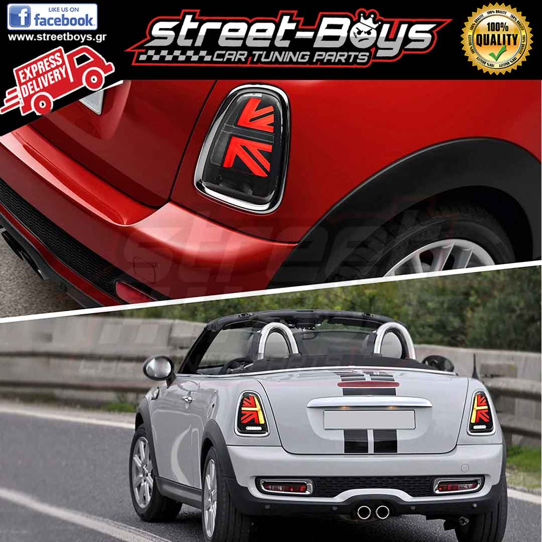 ΠΙΣΩ ΦΑΝΑΡΙΑ UK BLACK DYNAMIC LED MINI COOPER R55 R56 R57 R58 R59 (2007 ...