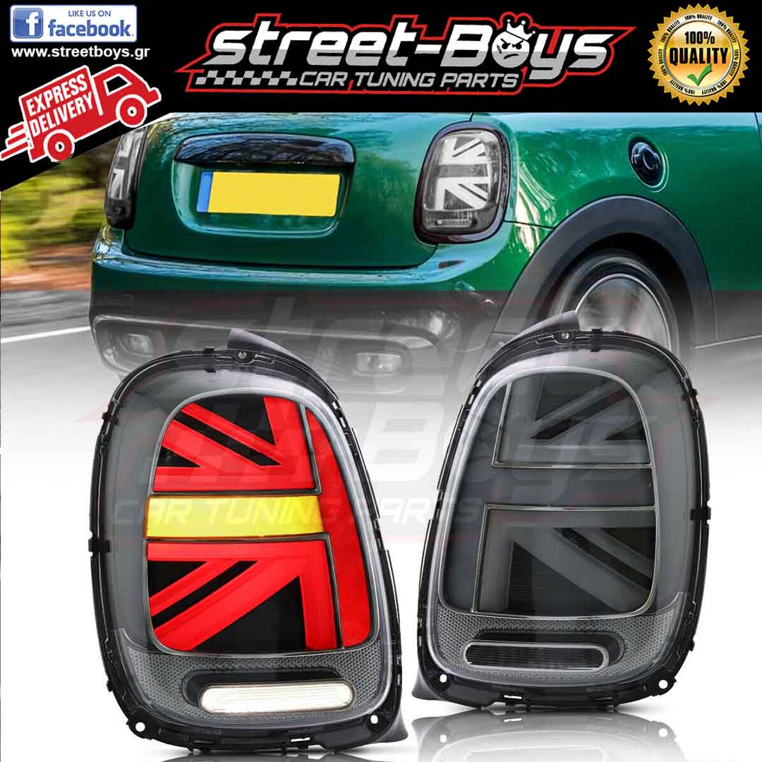 ΠΙΣΩ ΦΑΝΑΡΙΑ UK BLACK DYNAMIC LED MINI COOPER F55 F56 F57 (2014-2020 ...