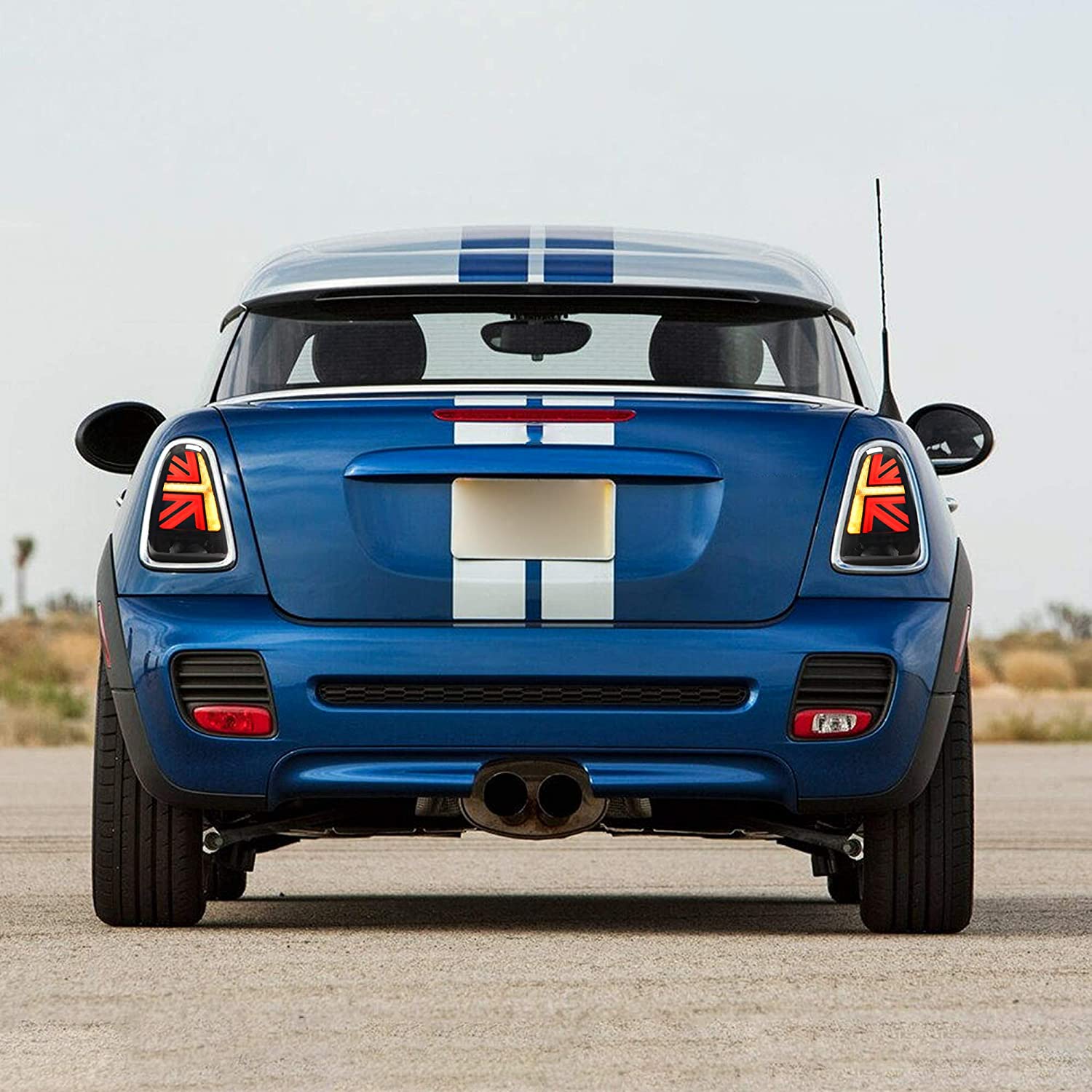 ΠΙΣΩ ΦΑΝΑΡΙΑ UK BLACK DYNAMIC LED MINI COOPER R55 R56 R57 R58 R59 (2007-2013) - STREET BOYS ...