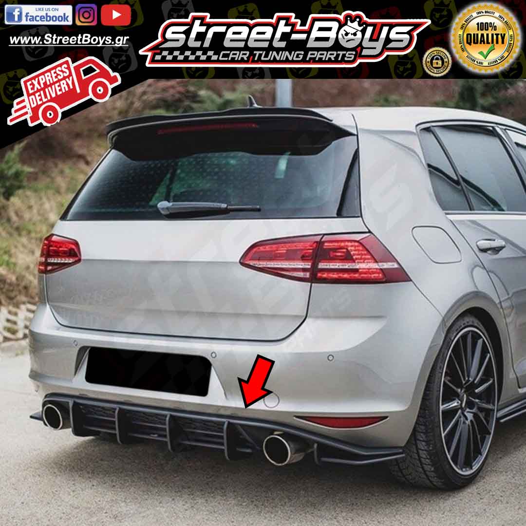 SPOILER EXTENSION ΔΙΑΧΥΤΗΣ ΠΙΣΩ ΠΡΟΦΥΛΑΚΤΗΡΑ VW GOLF 7 GTI - STREET ...