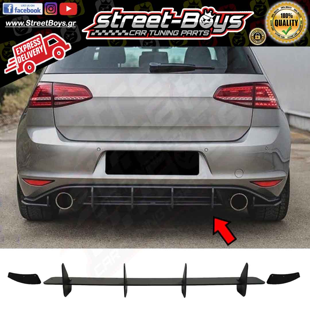 SPOILER EXTENSION ΔΙΑΧΥΤΗΣ ΠΙΣΩ ΠΡΟΦΥΛΑΚΤΗΡΑ VW GOLF 7 GTI - STREET ...