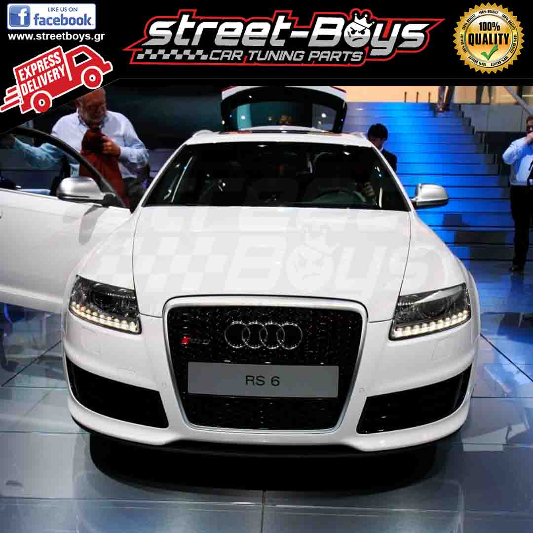 ΜΑΣΚΑ [RS6 TYPE] ΑΣΗΜΙ ΜΑΤ ΠΛΑΙΣΙΟ & ΜΑΥΡΗ ΓΡΙΛΙΑ ΜΠΡΟΣΤΑ ΠΡΟΦΥΛΑΚΤΗΡΑ ...