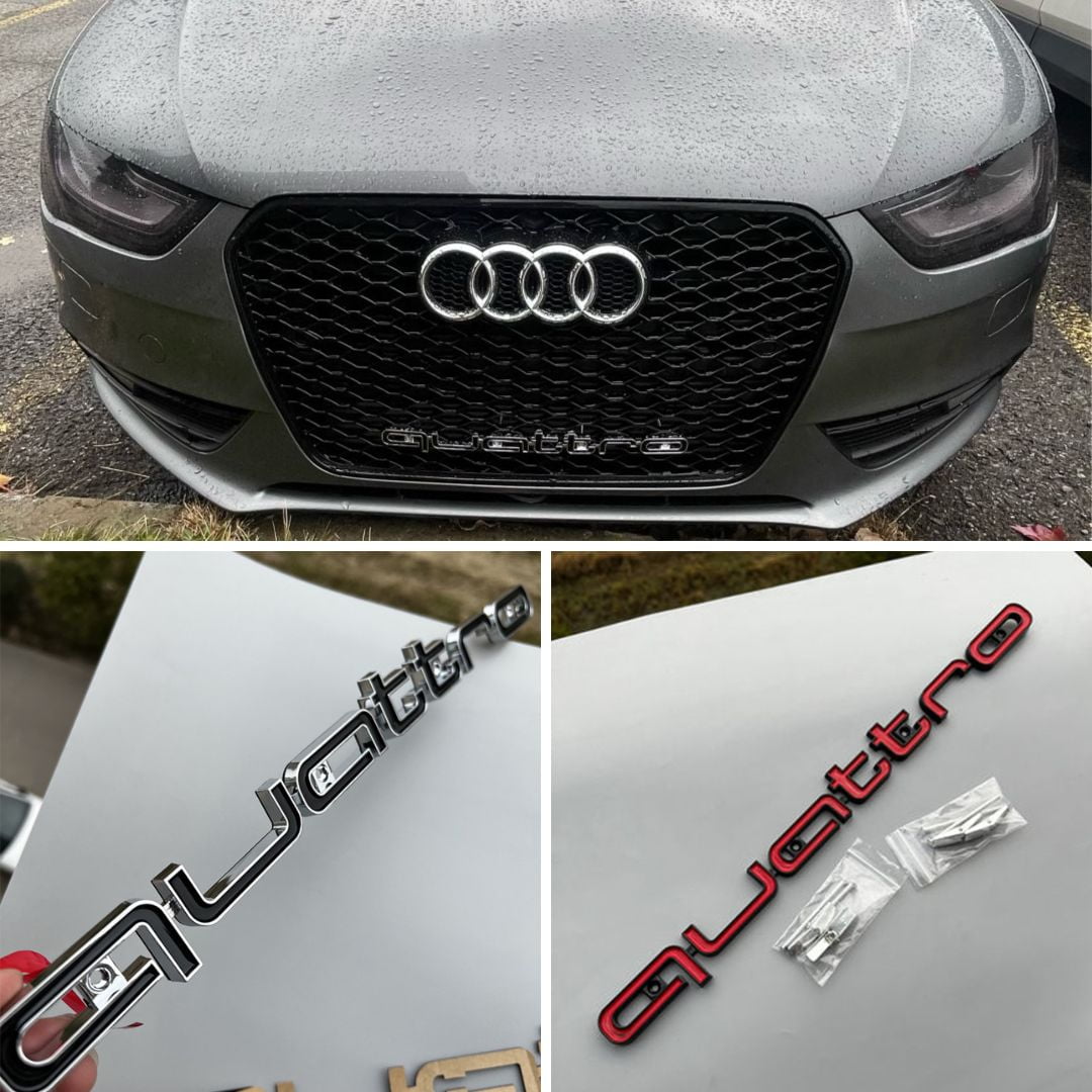 ΣΗΜΑ ΓΡΙΛΙΑΣ QUATTRO ΛΟΓΟΤΥΠΟ ΜΑΣΚΑΣ AUDI - STREET BOYS - CAR TUNING SHOP