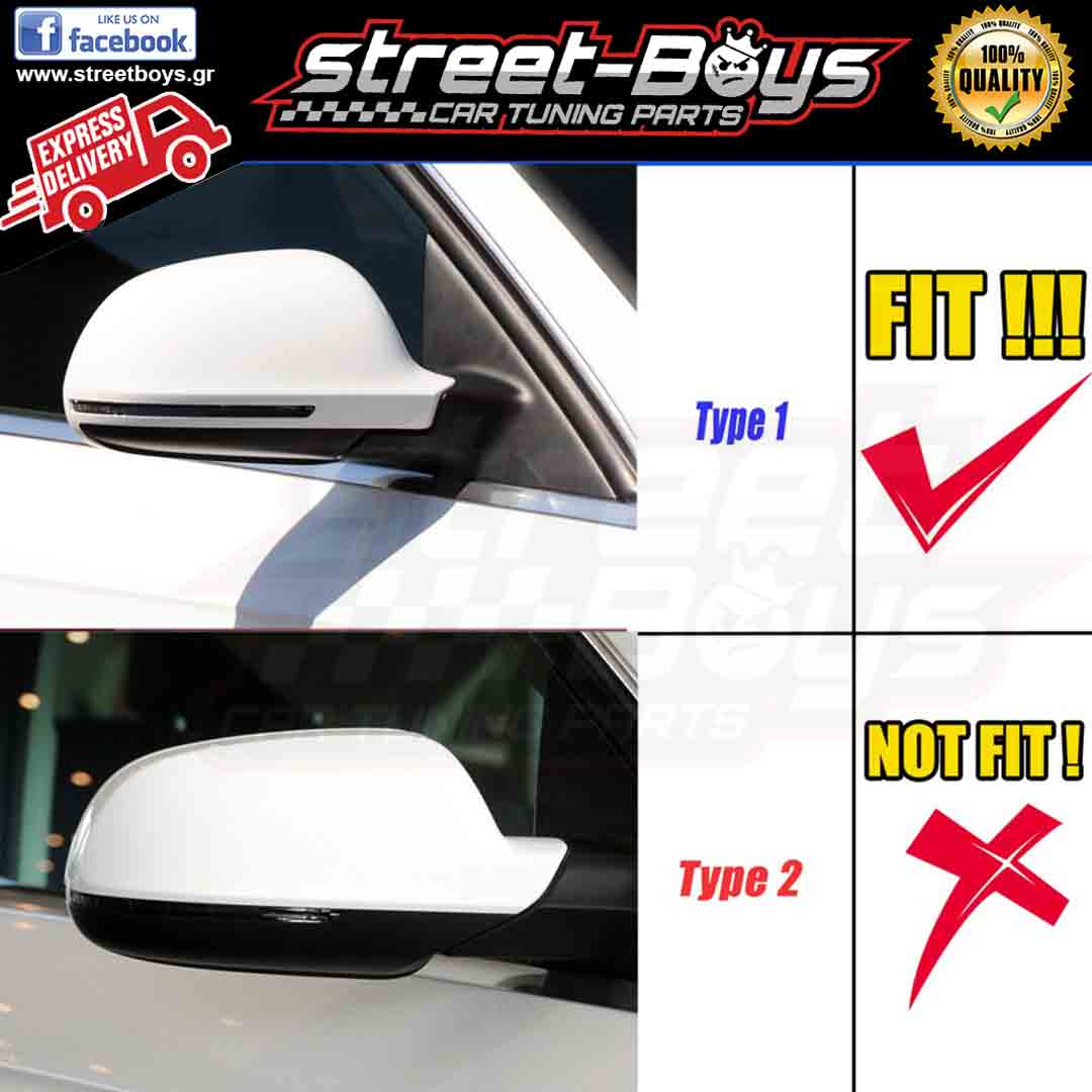 ΚΑΠΑΚΙΑ ΚΑΘΡΕΦΤΗ [BAT TYPE] AUDI A4 B8 (2008-2012) - STREET BOYS - CAR ...