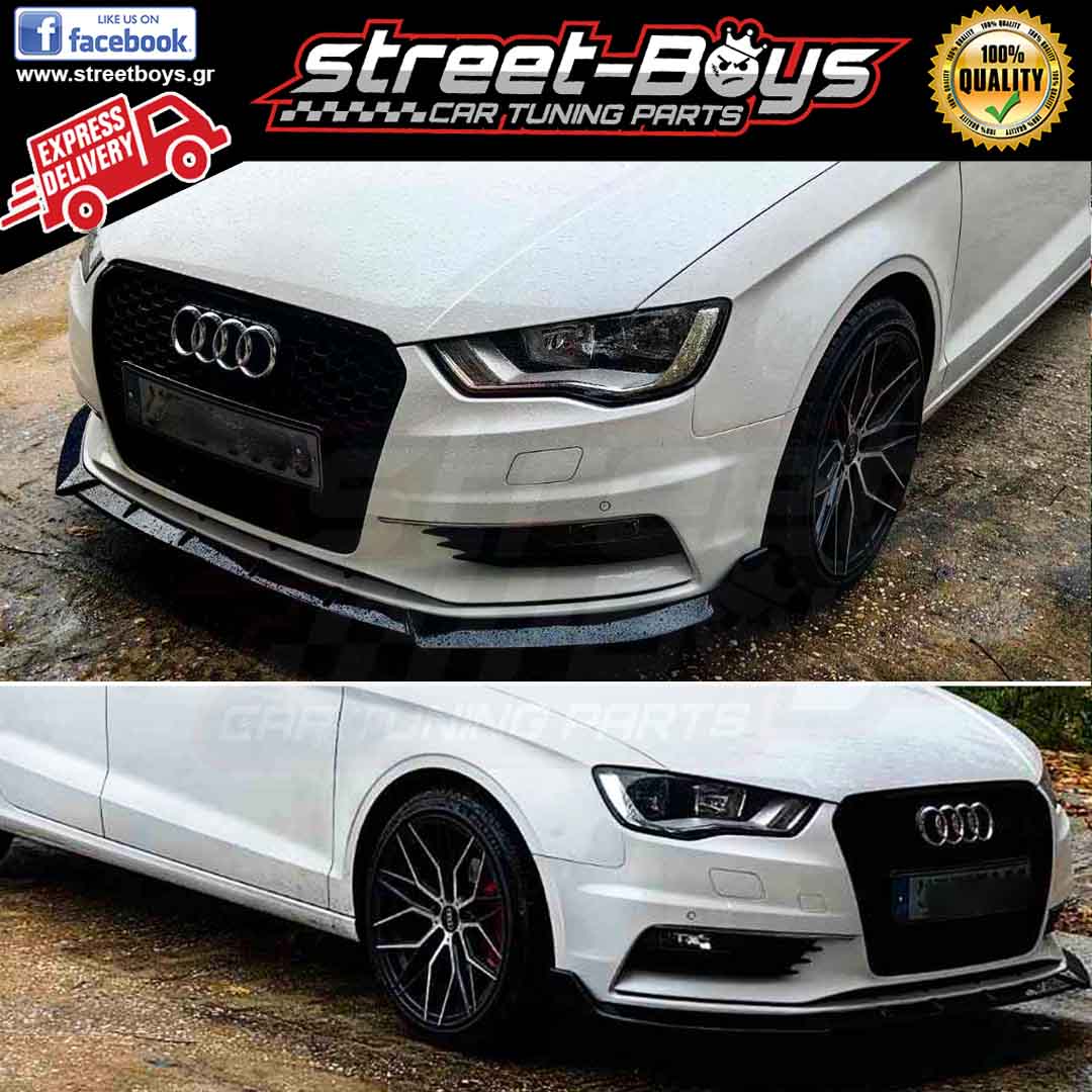 EXTENSION LIP SPOILER ΕΜΠΡΟΣ ΠΡΟΦΥΛΑΚΤΗΡΑ AUDI A3 8V SEDAN STANDARD ...