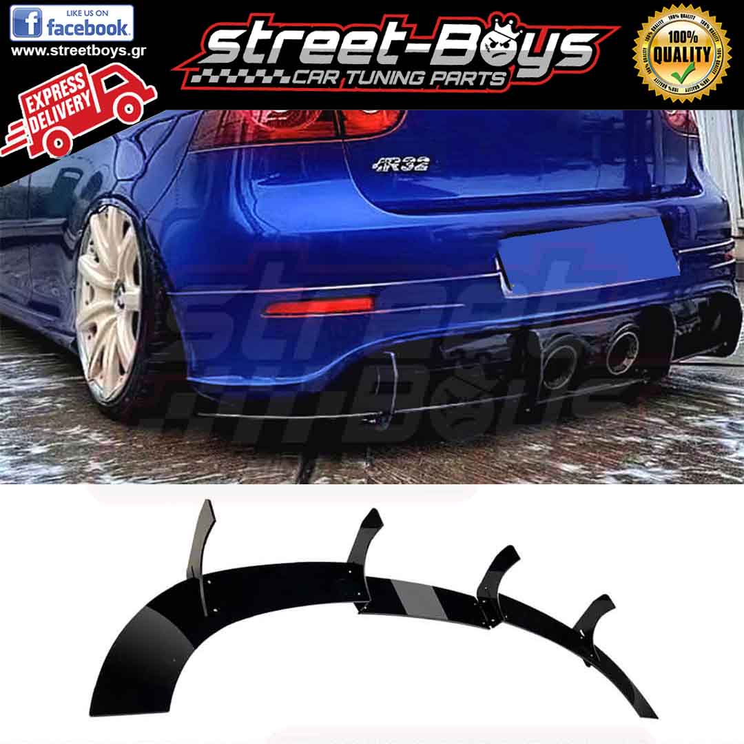 SPOILER ΔΙΑΧΥΤΗΣ ΠΙΣΩ ΠΡΟΦΥΛΑΚΤΗΡΑ VW GOLF 5 R32 - STREET BOYS - CAR ...