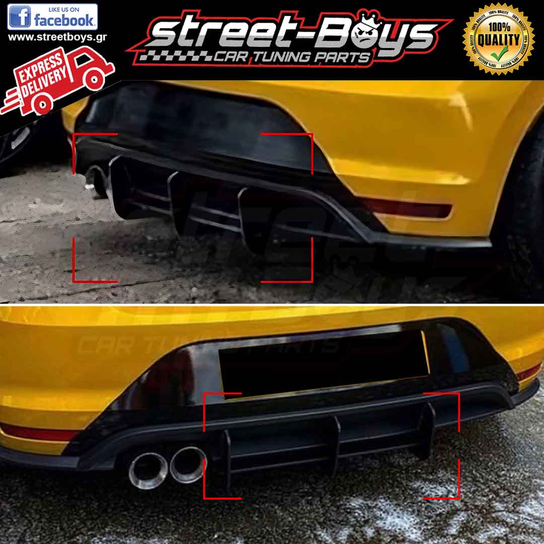 SPOILER ΔΙΑΧΥΤΗΣ ΠΙΣΩ ΠΡΟΦΥΛΑΚΤΗΡΑ VW POLO 6R Gti - STREET BOYS - CAR ...