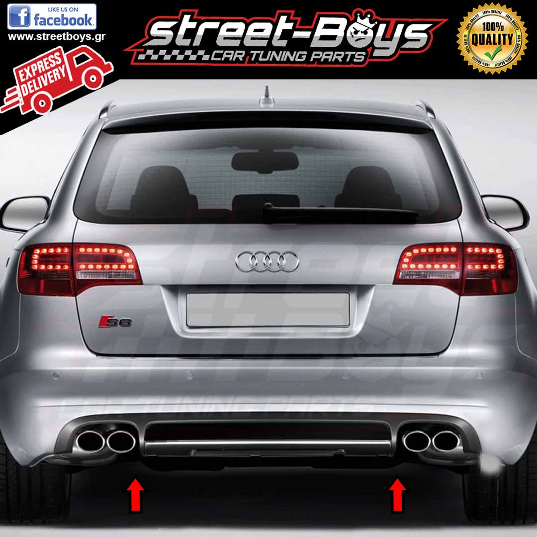 SPOILER [S6 TYPE] ΔΙΑΧΥΤΗΣ ΠΙΣΩ ΠΡΟΦΥΛΑΚΤΗΡΑ AUDI A6 C6 FACELIFT (2008 ...