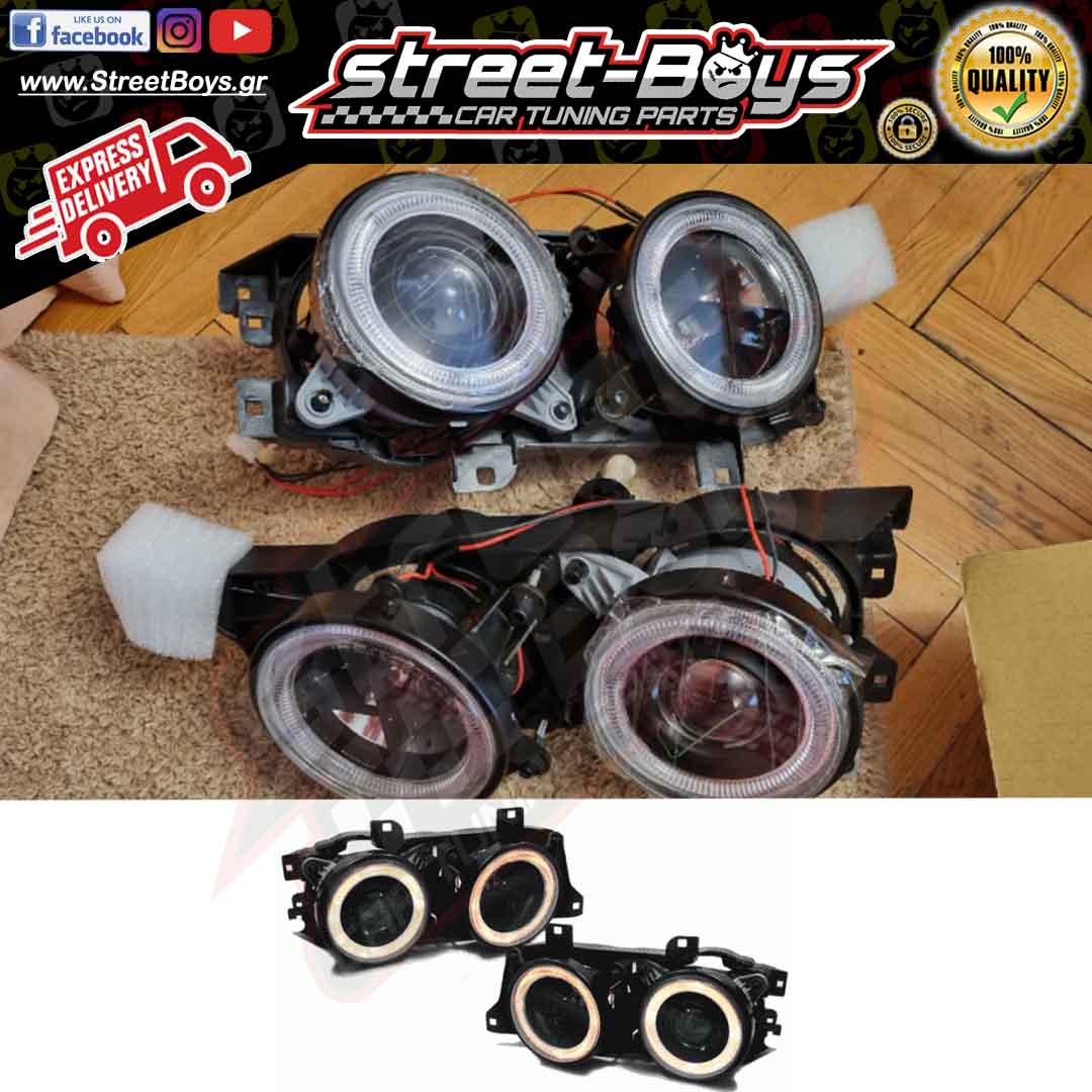 ΜΠΡΟΣΤΑ ΦΑΝΑΡΙΑ ΜΑΥΡΑ ANGEL EYES BMW E34 E32 (1988-1995) - STREET BOYS ...