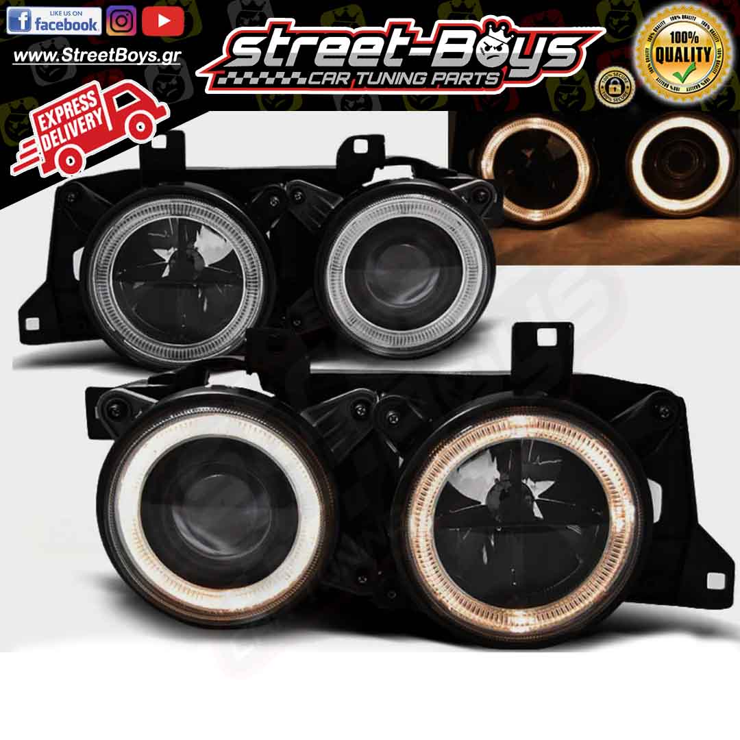 ΜΠΡΟΣΤΑ ΦΑΝΑΡΙΑ ΜΑΥΡΑ ANGEL EYES BMW E34 E32 (1988-1995) - STREET BOYS ...