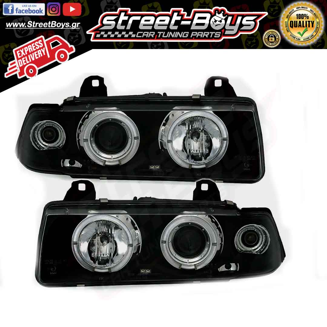 ΜΠΡΟΣΤΑ ΦΑΝΑΡΙΑ ΜΑΥΡΑ ANGEL EYES BMW E36 (1990-1999) - STREET BOYS ...