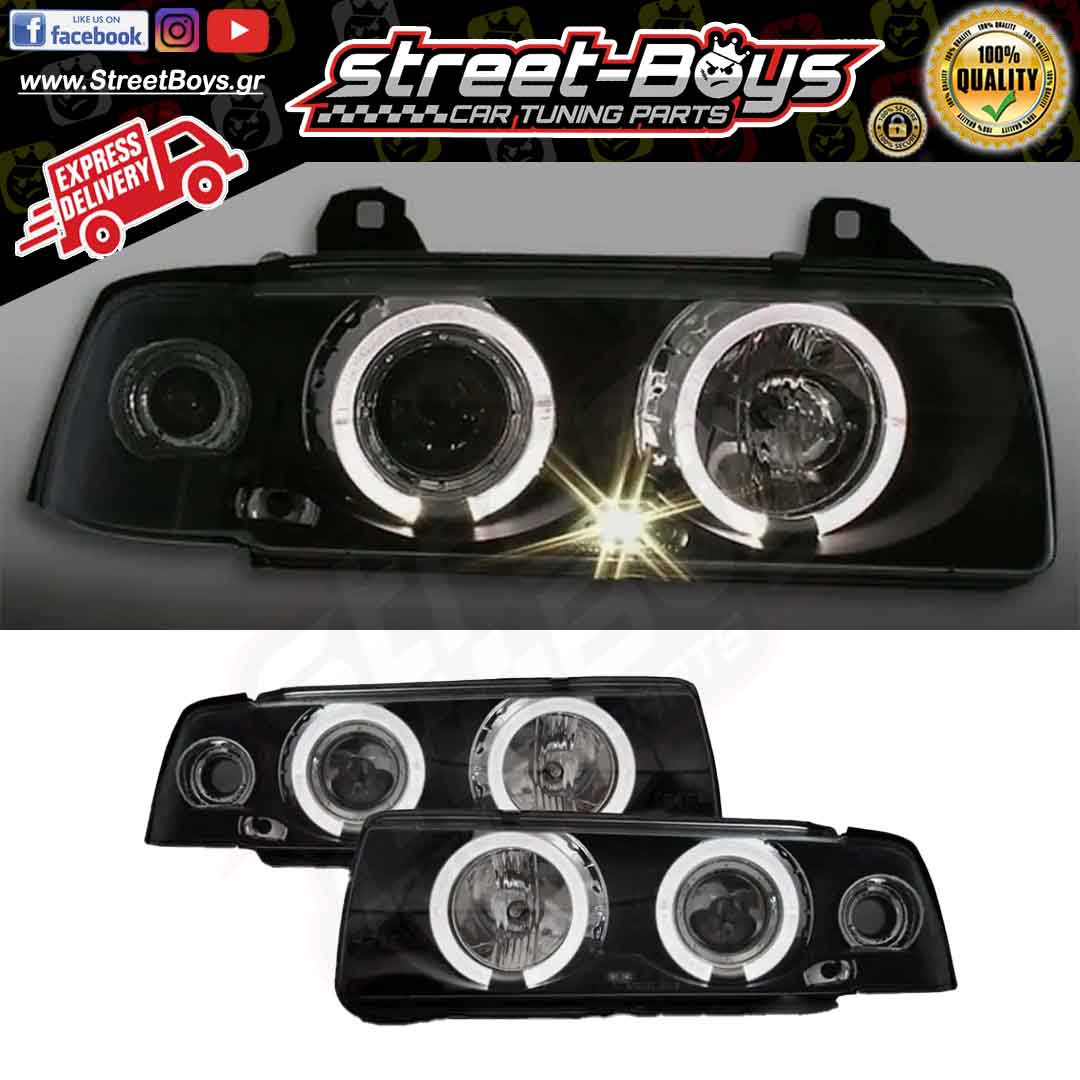 ΜΠΡΟΣΤΑ ΦΑΝΑΡΙΑ ΜΑΥΡΑ ANGEL EYES BMW E36 (1990-1999) - STREET BOYS ...