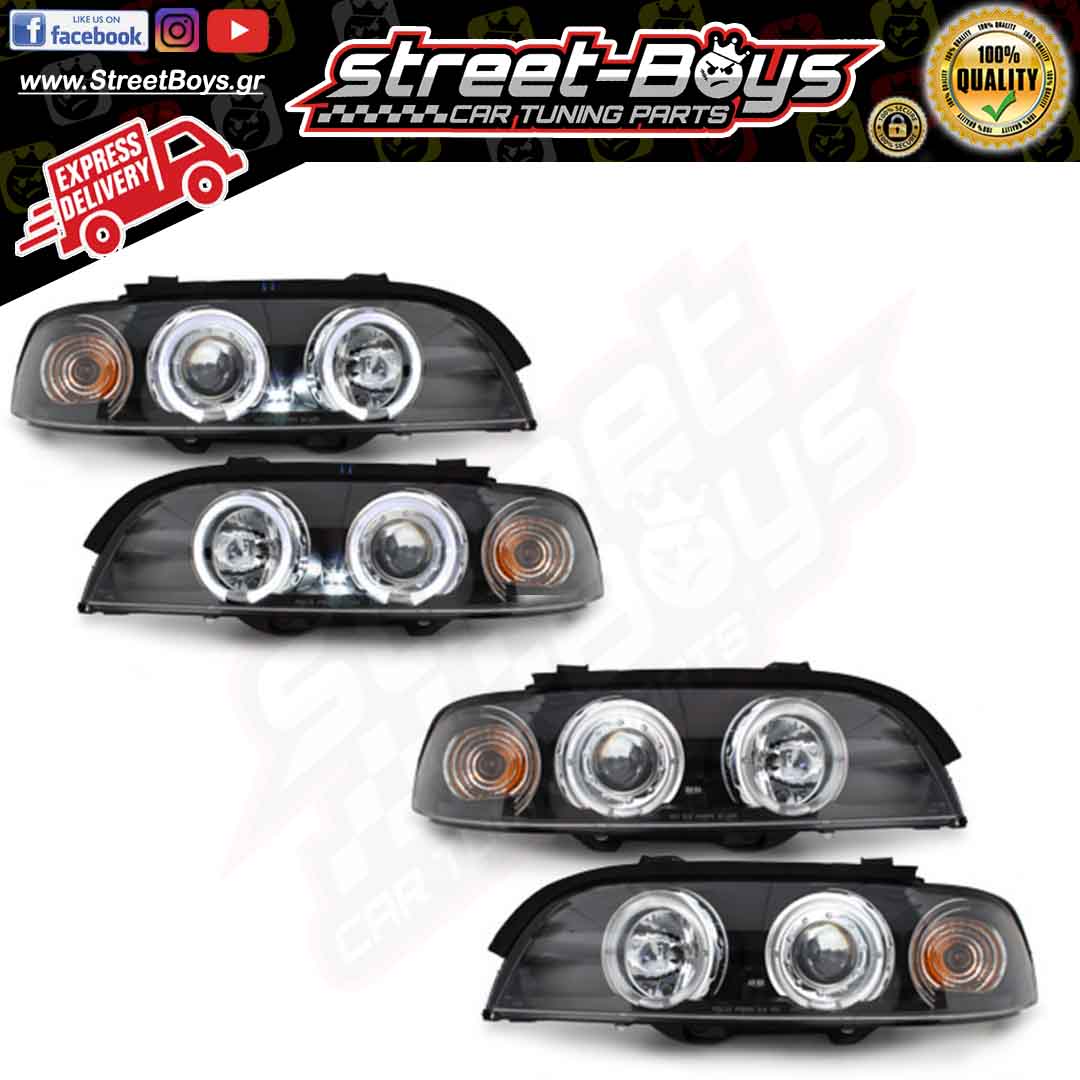 ΜΠΡΟΣΤΑ ΦΑΝΑΡΙΑ ΜΑΥΡΑ ANGEL EYES BMW E39 (1995-2003) - STREET BOYS ...