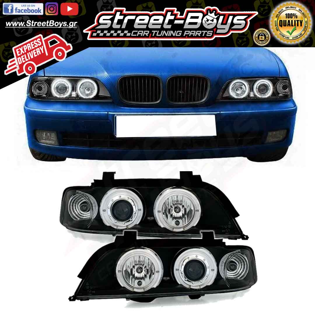 ΜΠΡΟΣΤΑ ΦΑΝΑΡΙΑ ΜΑΥΡΑ ANGEL EYES BMW E39 (1995-2003) - STREET BOYS ...