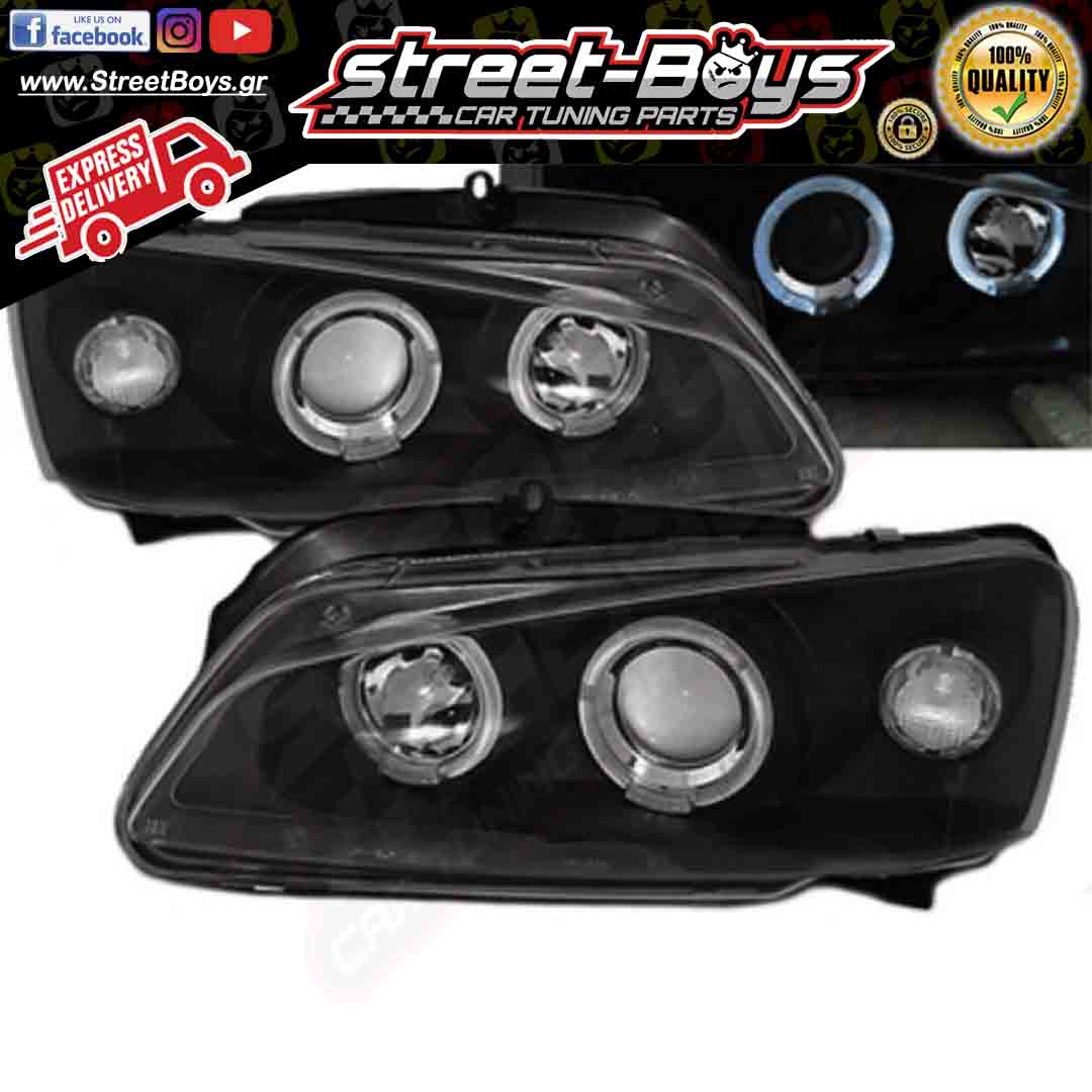 ΜΠΡΟΣΤΑ ΦΑΝΑΡΙΑ ΜΑΥΡΑ ANGEL EYES PEUGEOT 106 (1996-2003) - STREET BOYS ...