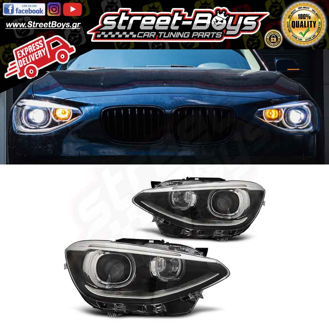 ΜΠΡΟΣΤΑ ΦΑΝΑΡΙΑ ΜΑΥΡΑ DRL BMW F20 F21 (2011-2015) - STREET BOYS - CAR ...