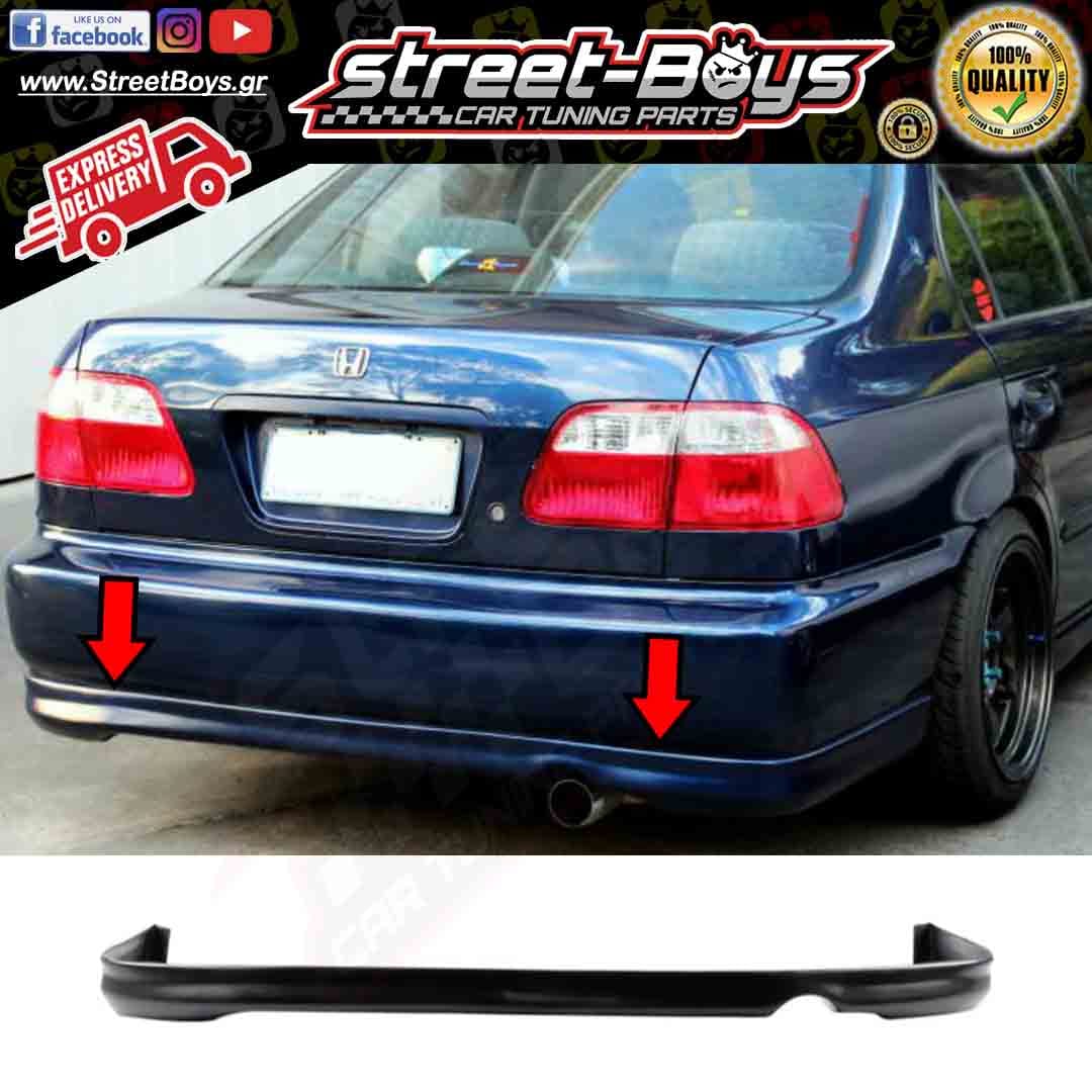 LIP SPOILER [TR-TYPE] ΠΙΣΩ ΠΡΟΦΥΛΑΚΤΗΡΑ HONDA CIVIC MK6 COUPE SEDAN ...