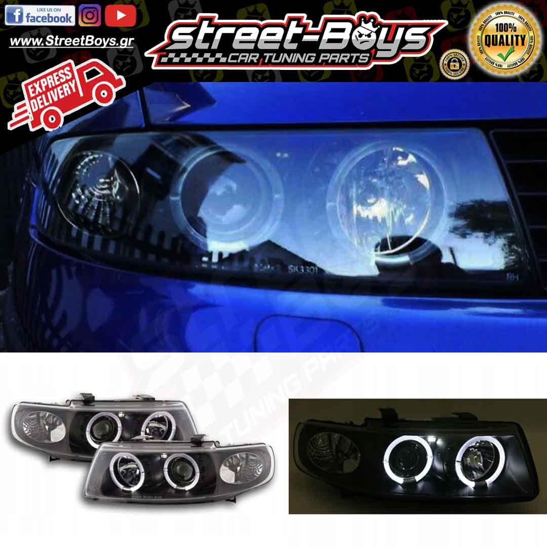 ΜΠΡΟΣΤΑ ΦΑΝΑΡΙΑ ΜΑΥΡΑ ANGEL EYES SEAT LEON 1M & TOLEDO (1999-2004 ...