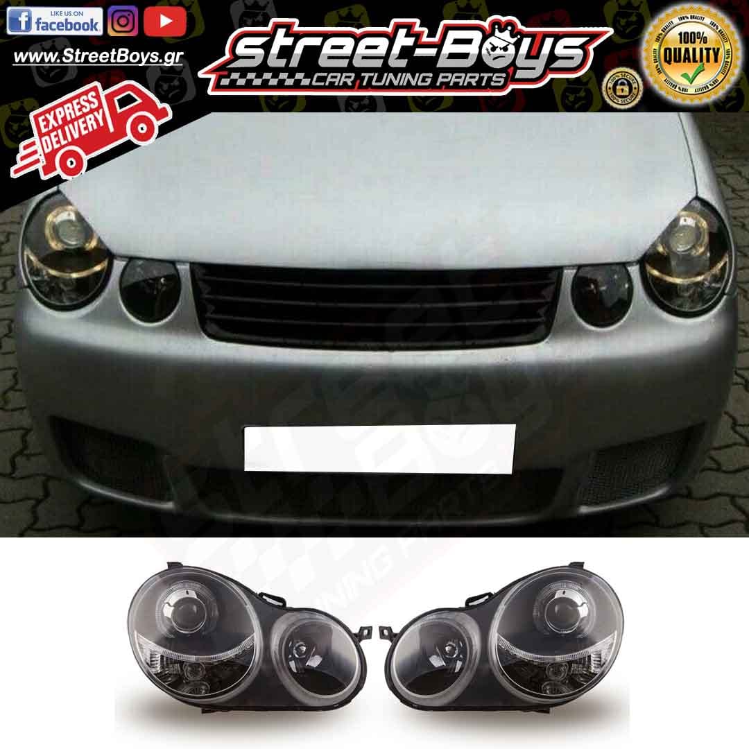 ΜΠΡΟΣΤΑ ΦΑΝΑΡΙΑ ΜΑΥΡΑ ANGEL EYES VW POLO 9N (2001-2005) - STREET BOYS ...