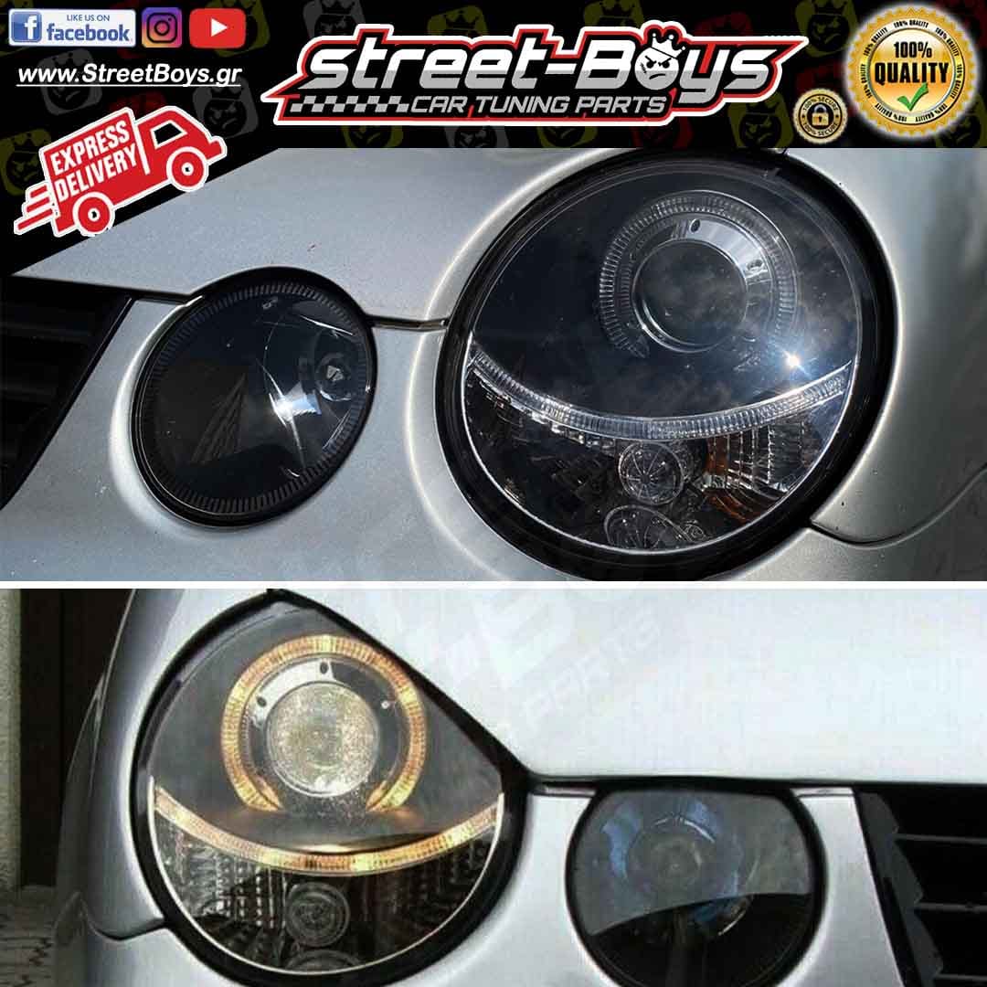 ΜΠΡΟΣΤΑ ΦΑΝΑΡΙΑ ΜΑΥΡΑ ANGEL EYES VW POLO 9N (2001-2005) - STREET BOYS ...