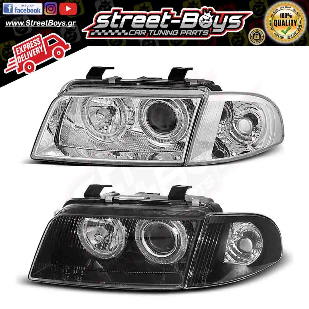 ΜΠΡΟΣΤΑ ΦΑΝΑΡΙΑ ANGEL EYES AUDI A4 B5 (1994-1998) - STREET BOYS - CAR ...