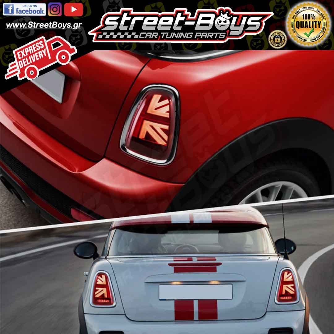 ΠΙΣΩ ΦΑΝΑΡΙΑ UK RED DYNAMIC LED MINI COOPER R55 R56 R57 R58 R59 (2007 ...