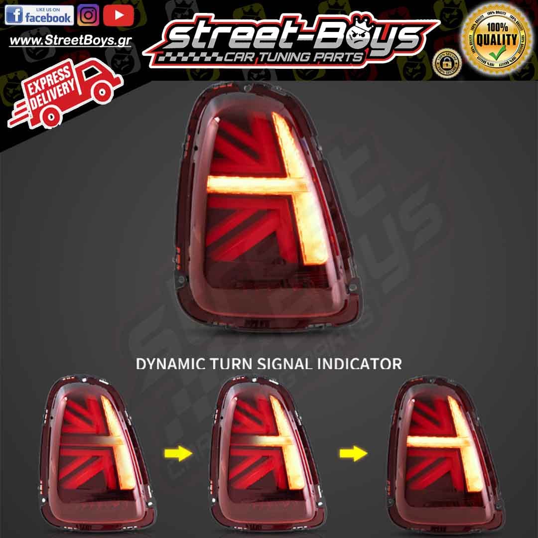 ΠΙΣΩ ΦΑΝΑΡΙΑ UK RED DYNAMIC LED MINI COOPER R55 R56 R57 R58 R59 (2007 ...