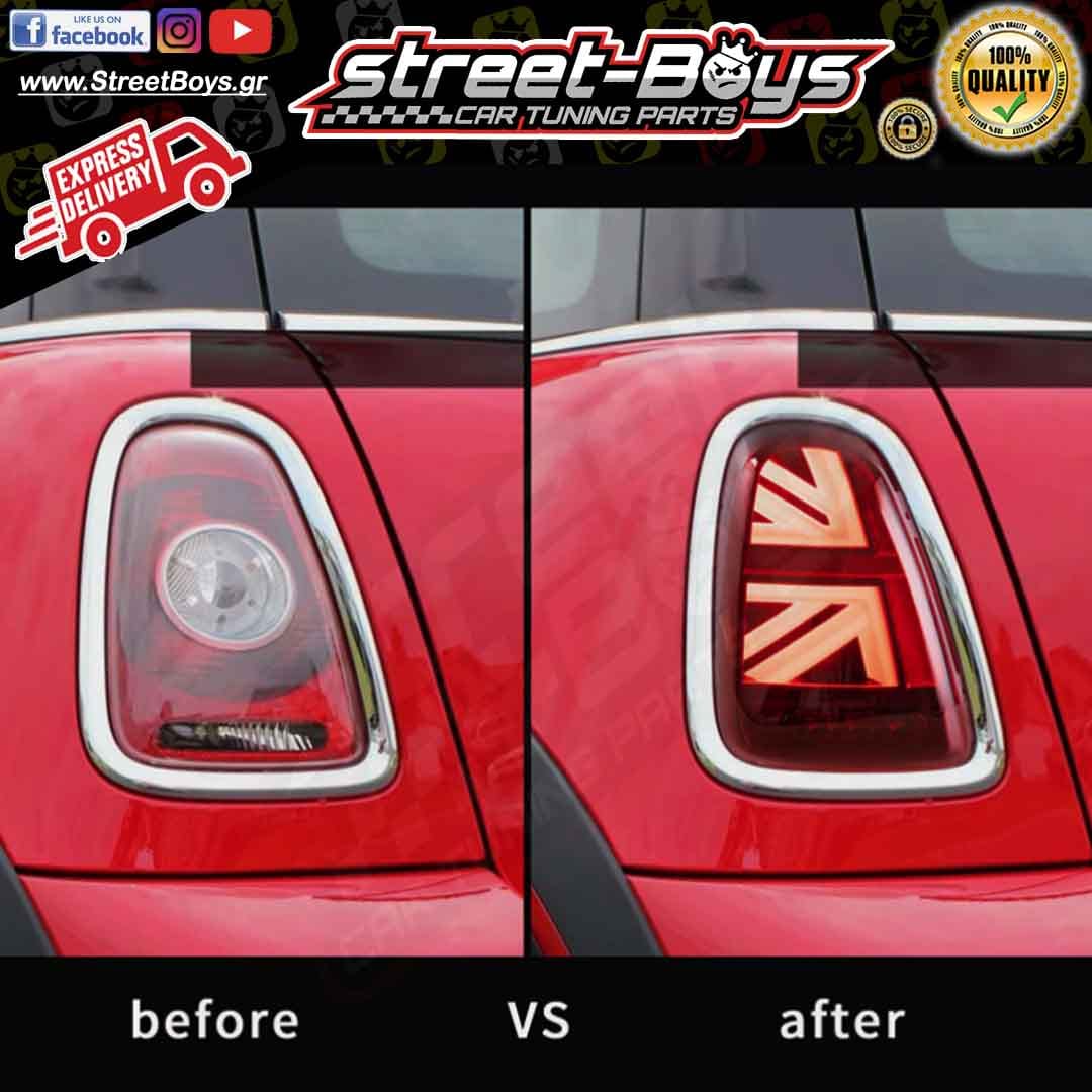 ΠΙΣΩ ΦΑΝΑΡΙΑ UK RED DYNAMIC LED MINI COOPER R55 R56 R57 R58 R59 (2007 ...