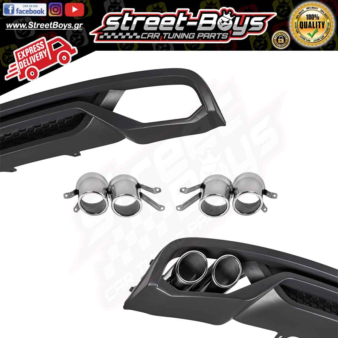 SPOILER ΔΙΑΧΥΤΗΣ ΠΙΣΩ ΠΡΟΦΥΛΑΚΤΗΡΑ ΜΕ ΜΠΟΥΚΕΣ AUDI A4 B8.5 STANDARD ...