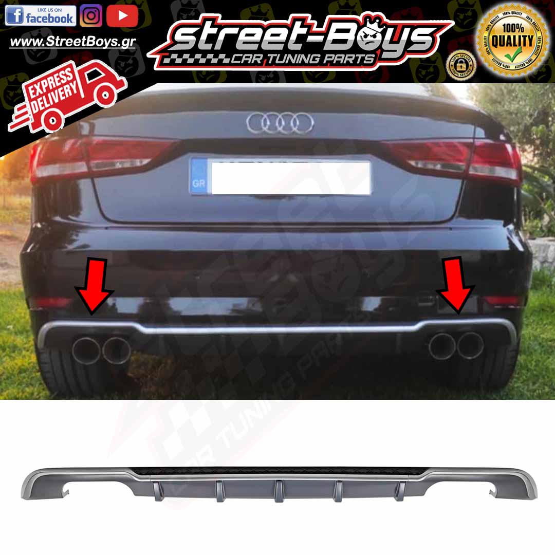 SPOILER ΔΙΑΧΥΤΗΣ ΠΙΣΩ ΠΡΟΦΥΛΑΚΤΗΡΑ [S3 TYPE] AUDI A3 8V SEDAN STANDARD ...