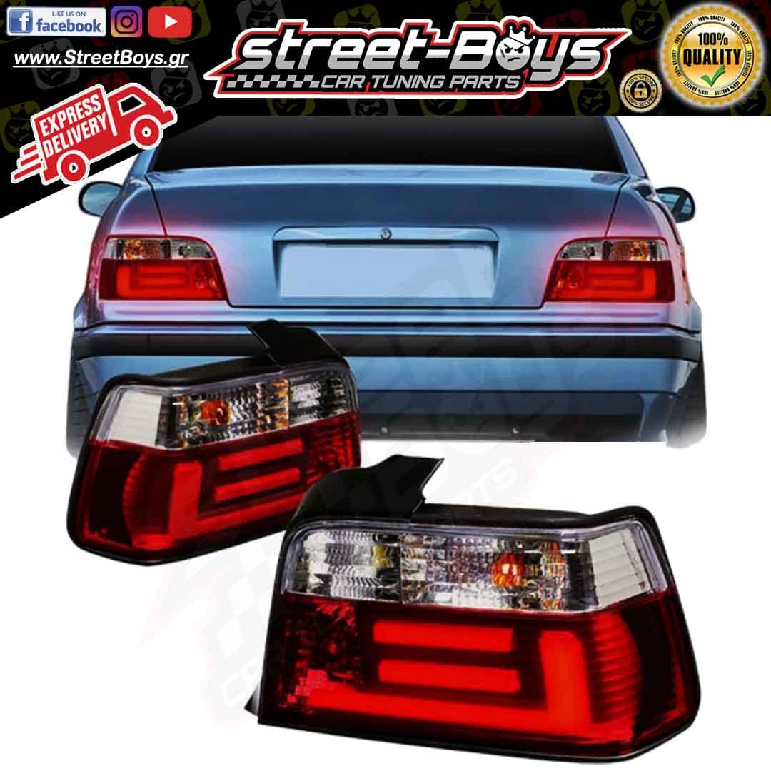 ΠΙΣΩ ΦΑΝΑΡΙΑ 3D LED BMW E36 SEDAN (1990-1999) - STREET BOYS - CAR ...