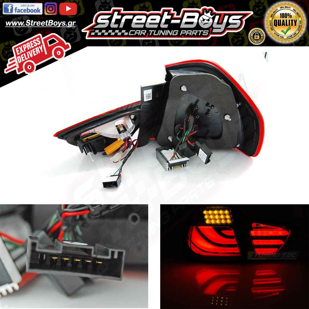 ΠΙΣΩ ΦΑΝΑΡΙΑ LED BMW E90 SEDAN (2009-2011) - STREET BOYS - CAR TUNING SHOP