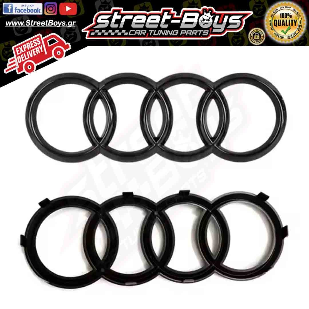 ΣΗΜΑ AUDI ΜΑΥΡΟ ΛΟΓΟΤΥΠΟ AUDI ΜΑΥΡΑ ΔΑΧΤΥΛΙΔΙΑ ΜΑΣΚΑΣ (24,9cm) - STREET ...