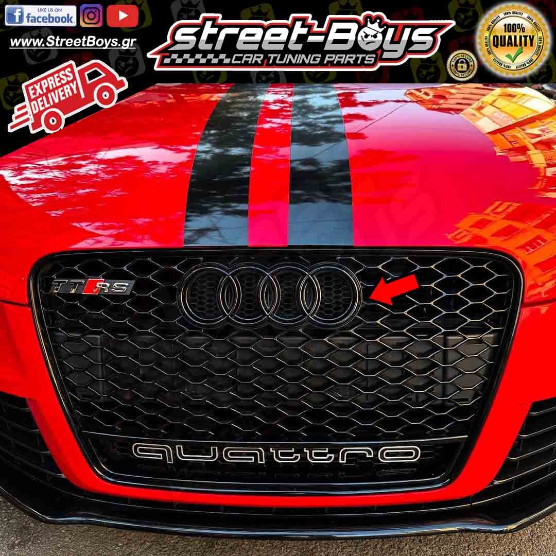 ΣΗΜΑ AUDI ΜΑΥΡΟ ΛΟΓΟΤΥΠΟ AUDI ΜΑΥΡΑ ΔΑΧΤΥΛΙΔΙΑ ΜΑΣΚΑΣ (24,9cm) - STREET ...