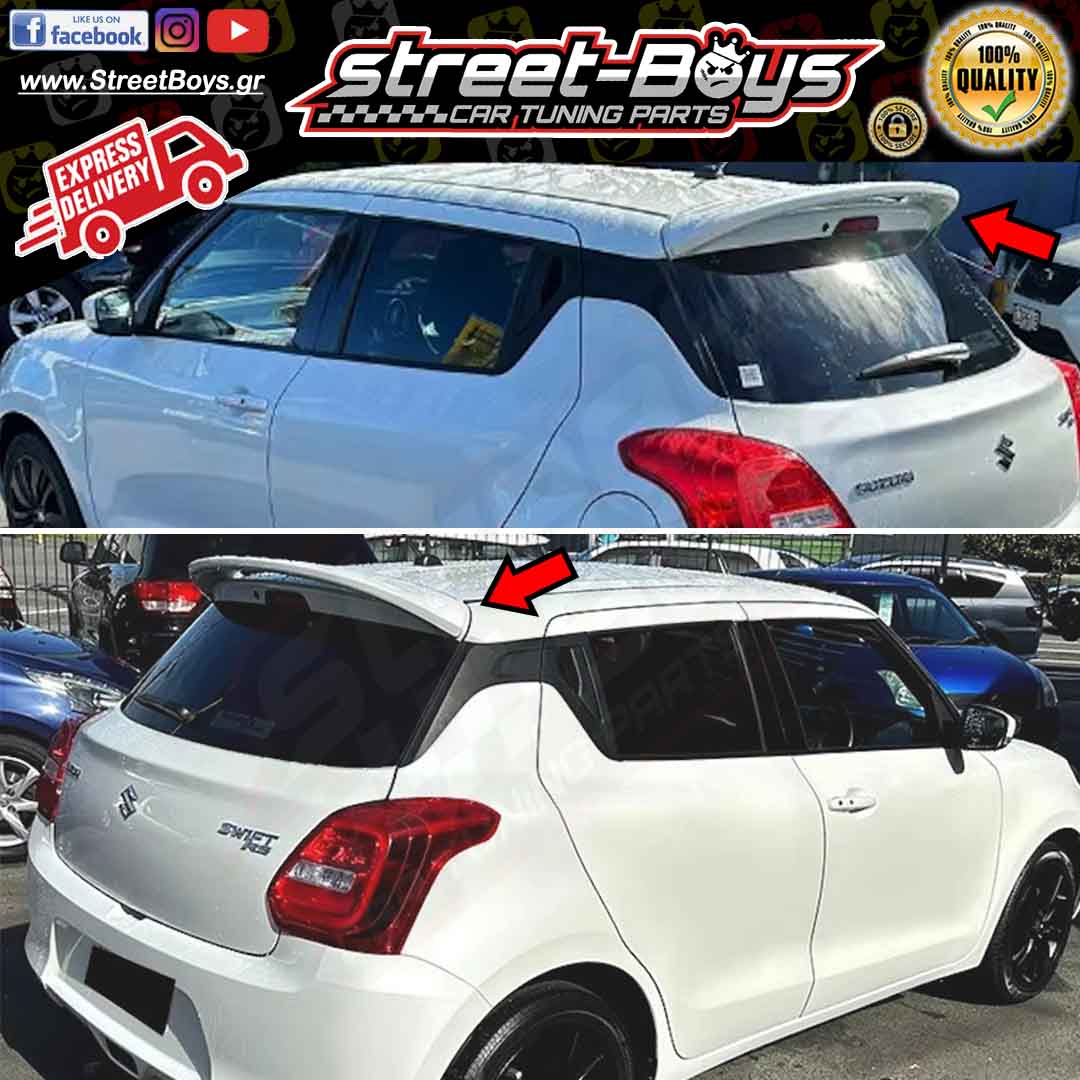 ΑΕΡΟΤΟΜΗ SPOILER ΠΟΡΤ ΜΠΑΓΚΑΖ SUZUKI SWIFT MK6 (2017-2024) - STREET ...