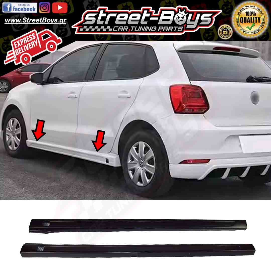 ΜΑΡΣΠΙΕ SET ΠΛΑΪΝΑ SPOILER VW POLO 6R (2014-2017) - STREET BOYS - CAR ...