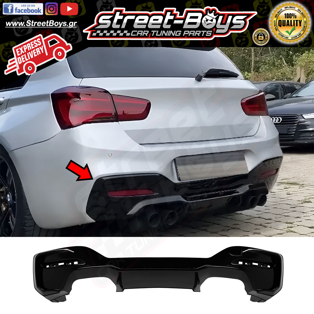 SPOILER [M1 TYPE] ΔΙΑΧΥΤΗΣ ΠΙΣΩ ΠΡΟΦΥΛΑΚΤΗΡΑ BMW F20 F21 M-PACK (2015 ...