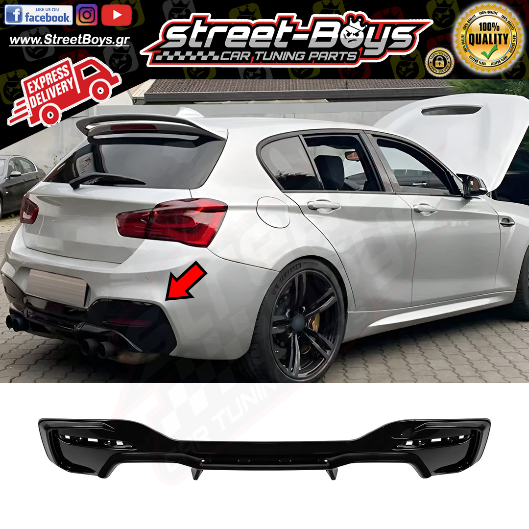 SPOILER [M1 TYPE] ΔΙΑΧΥΤΗΣ ΠΙΣΩ ΠΡΟΦΥΛΑΚΤΗΡΑ BMW F20 F21 M-PACK (2015 ...