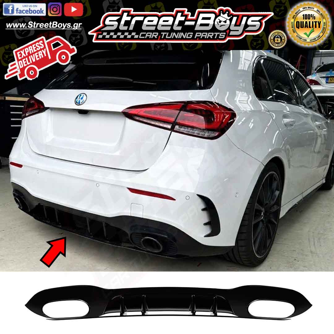 SPOILER [A35 TYPE] ΔΙΑΧΥΤΗΣ ΠΙΣΩ ΠΡΟΦΥΛΑΚΤΗΡΑ ΜΕ ΜΑΥΡΕΣ ΜΠΟΥΚΕΣ ...