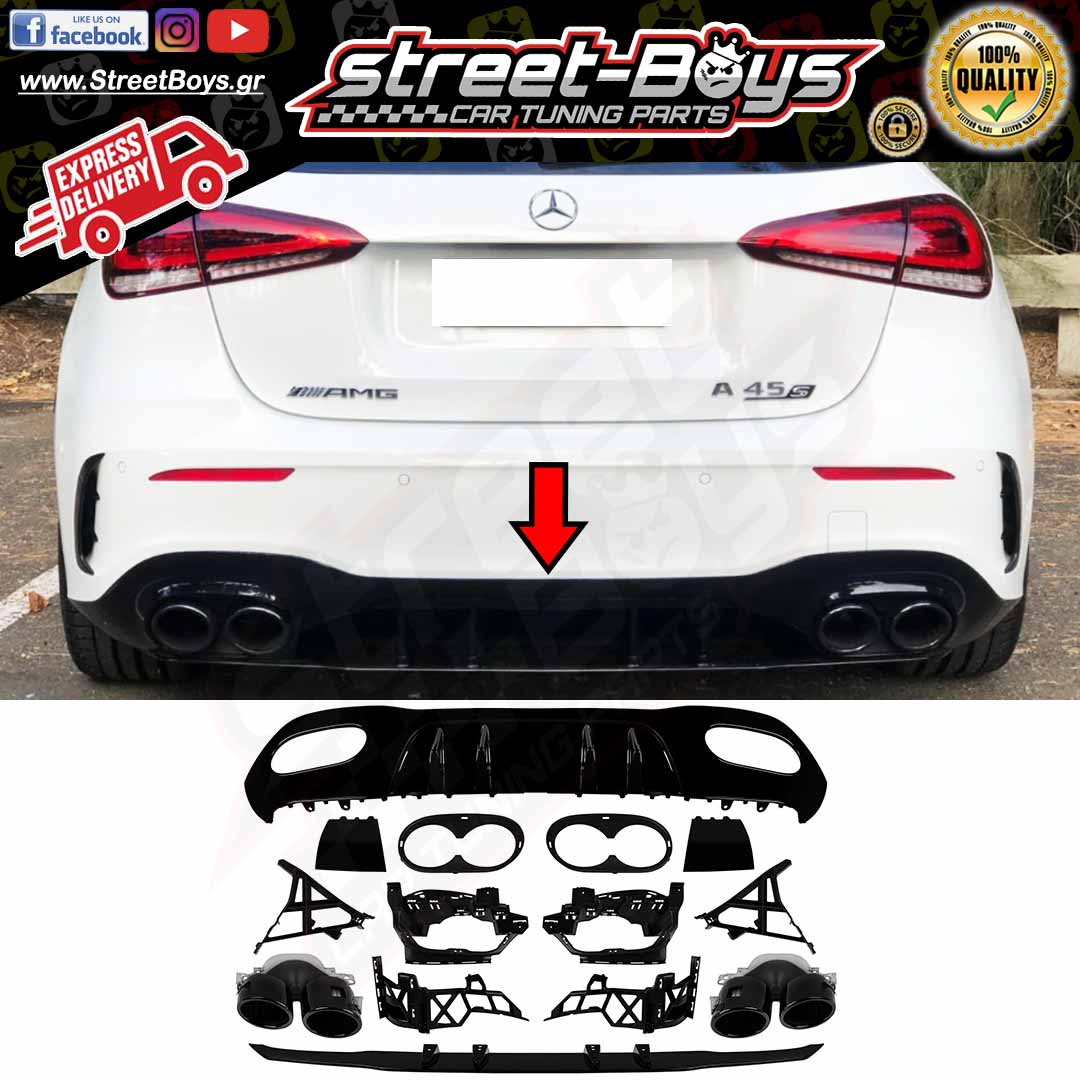 SPOILER [A45 TYPE] ΔΙΑΧΥΤΗΣ ΠΙΣΩ ΠΡΟΦΥΛΑΚΤΗΡΑ ΜΕ ΜΑΥΡΕΣ ΜΠΟΥΚΕΣ ...