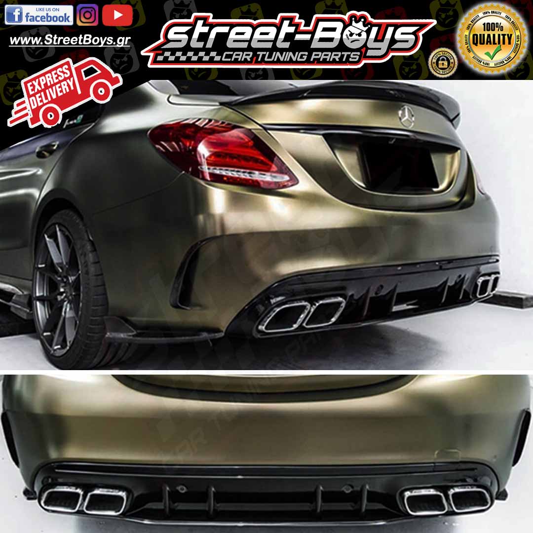 SPOILER [C63 TYPE] ΔΙΑΧΥΤΗΣ ΠΙΣΩ ΠΡΟΦΥΛΑΚΤΗΡΑ MERCEDES BENZ W205 AMG ...