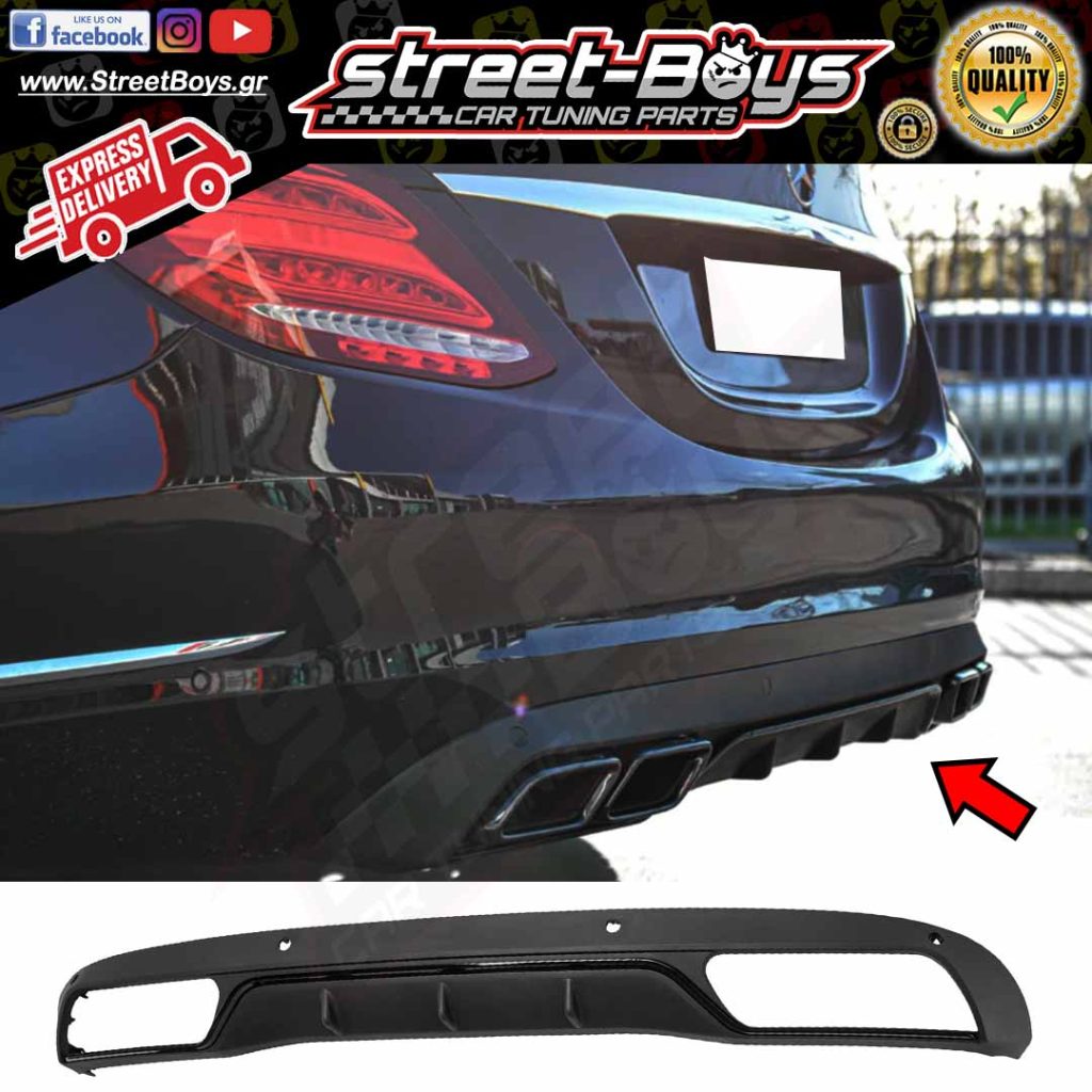 SPOILER [C63 TYPE] ΔΙΑΧΥΤΗΣ ΠΙΣΩ ΠΡΟΦΥΛΑΚΤΗΡΑ MERCEDES BENZ W205 S205 ...