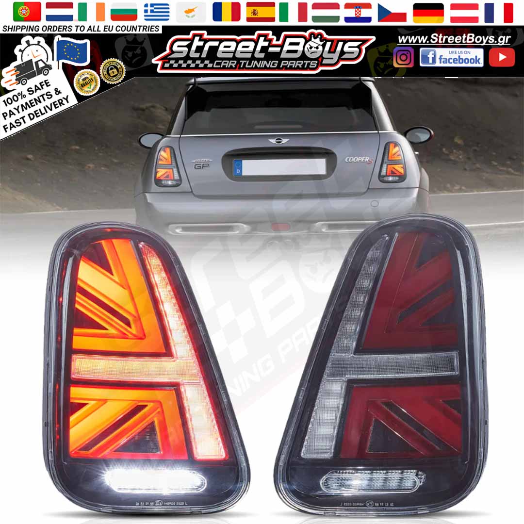 ΠΙΣΩ ΦΑΝΑΡΙΑ DYNAMIC LED UK MINI COOPER R50 R52 R53 (2001-2006 ...
