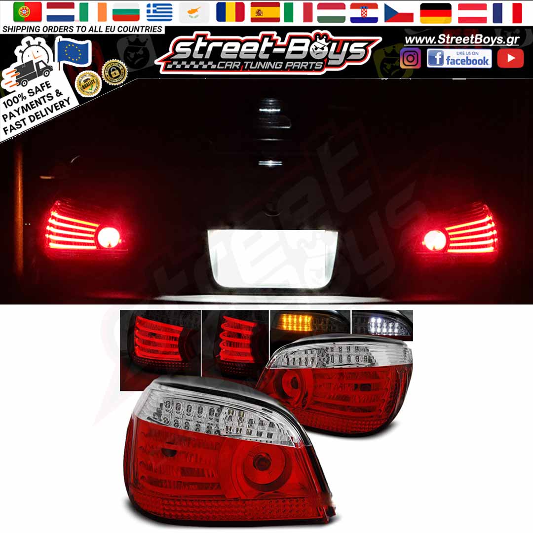 ΠΙΣΩ ΦΑΝΑΡΙΑ LED BMW E60 (2003-2007) - STREET BOYS - CAR TUNING SHOP