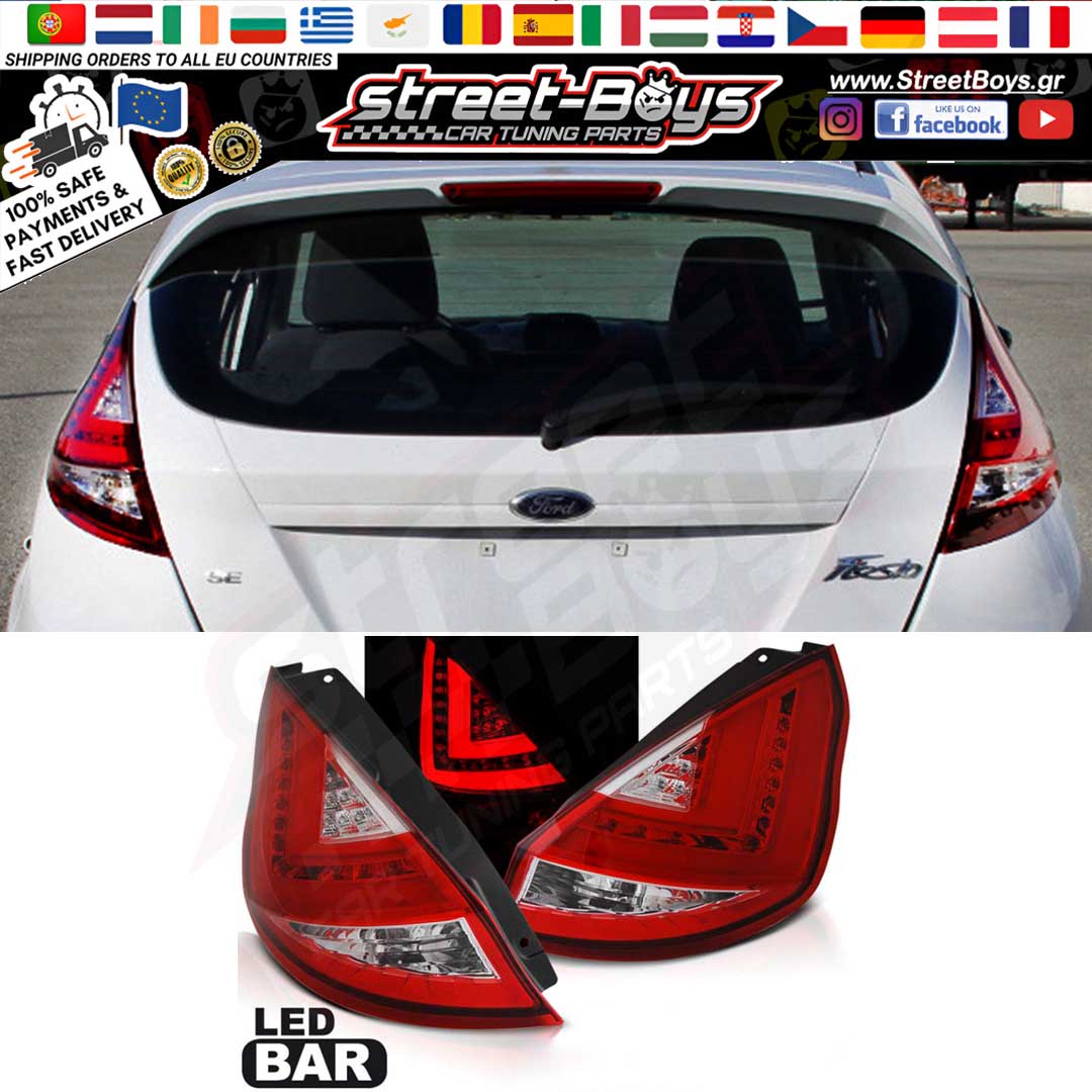 ΠΙΣΩ ΦΑΝΑΡΙΑ LED FORD FIESTA MK6 (2008-2012) - STREET BOYS - CAR TUNING ...